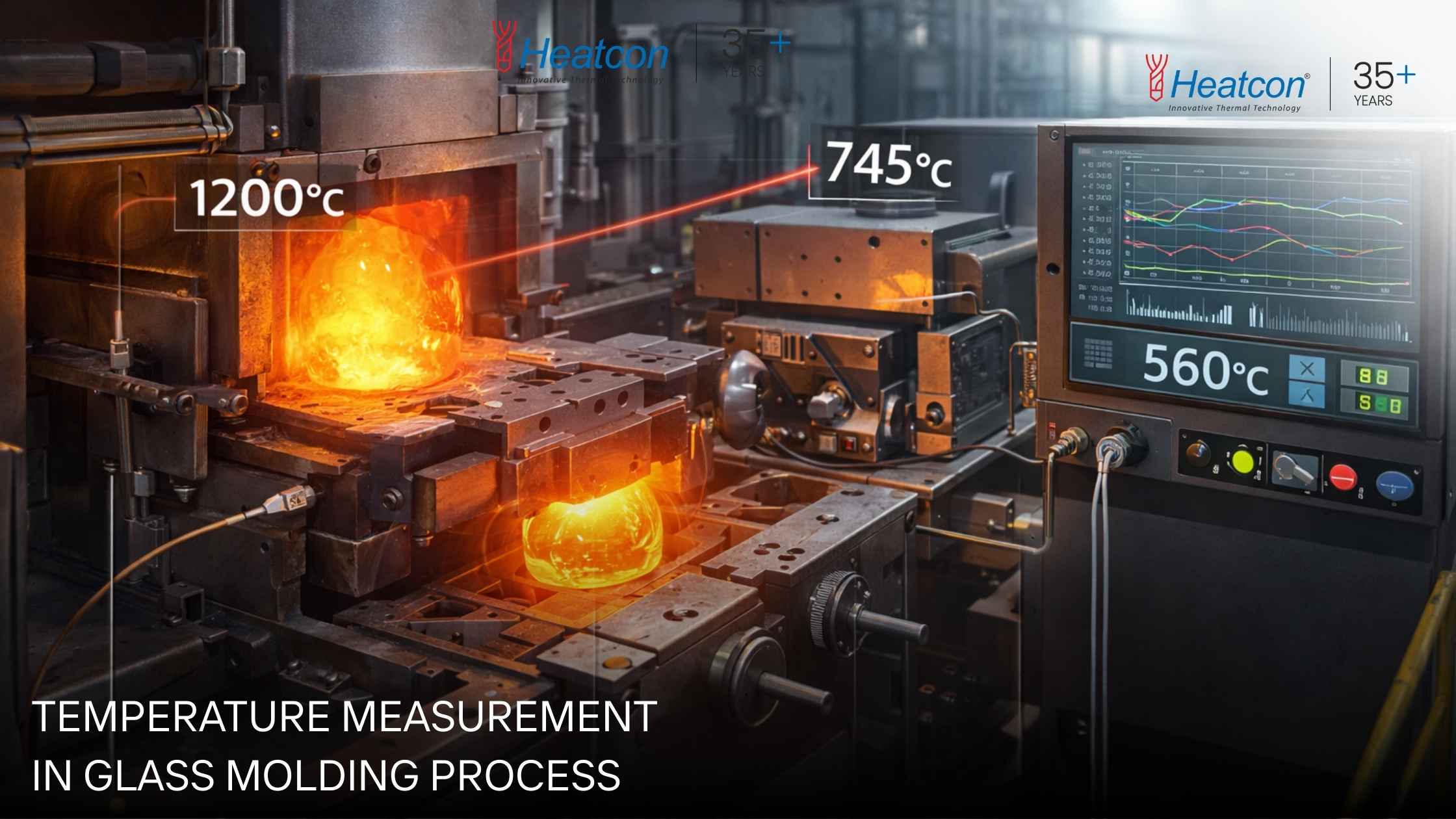 Temperature Measurement in Glass Molding | Heatcon Sensors