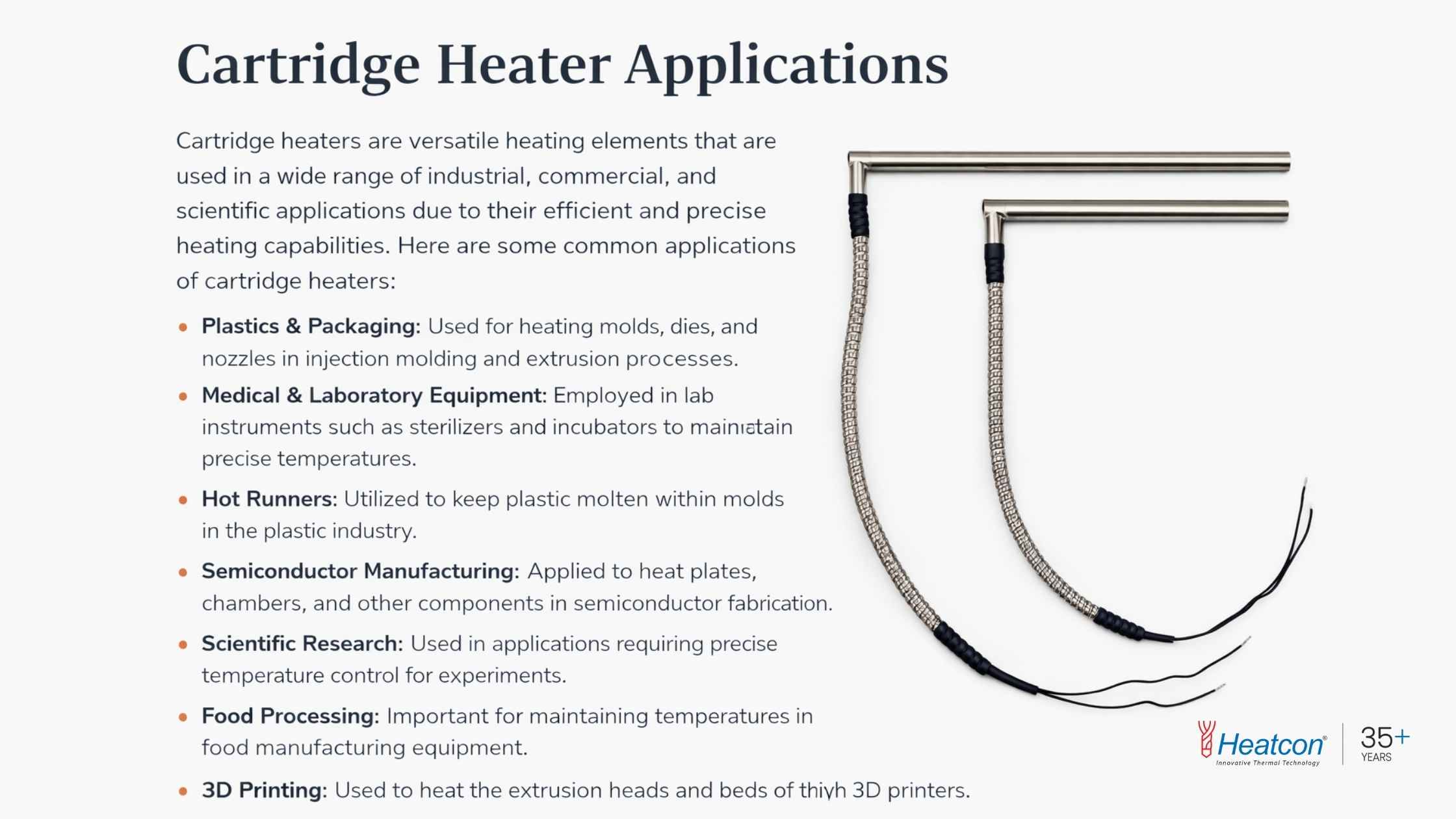 Cartridge Heater Applications – Heatcon Sensors